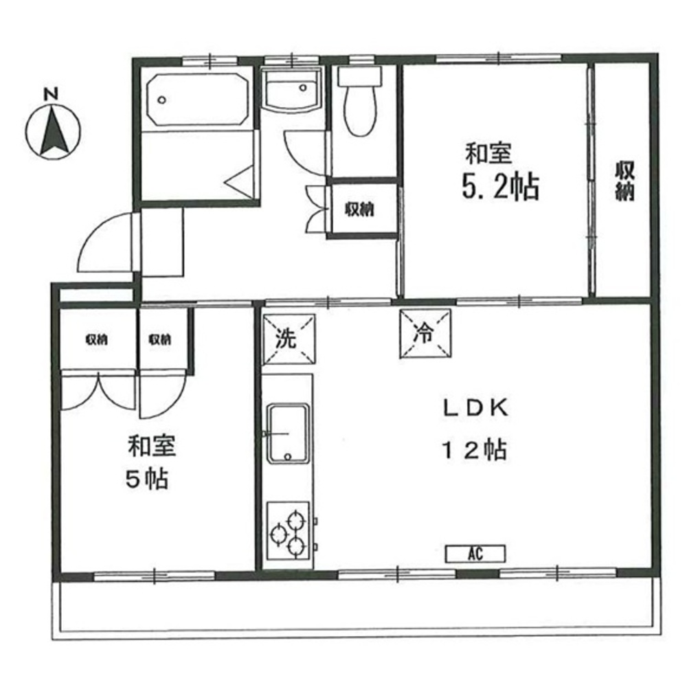 柏町団地14-307 東京都立川市柏町4 (7.4万円／2LDK (和5.2 和5 LDK12)／46.27㎡)｜賃貸物件(賃貸マンション・アパート・一戸建て)の住宅情報・お部屋探しなら ...