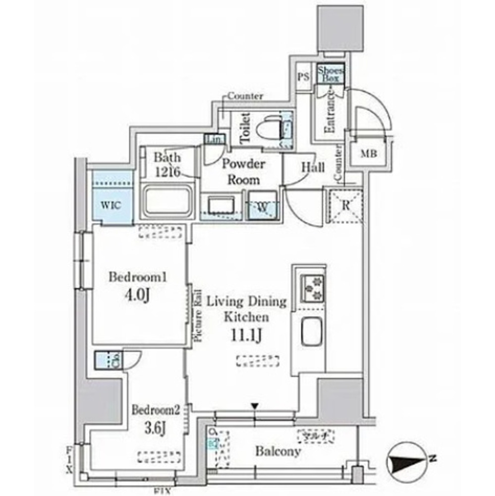 東京メトロ丸ノ内線 淡路町駅 12階建 築2年 東京都千代田区神田司町2 (27.5万円／2LDK (洋4 洋3.6 LDK11.1)／44.66㎡)｜賃貸物件(賃貸マンション・アパート・一戸 ...