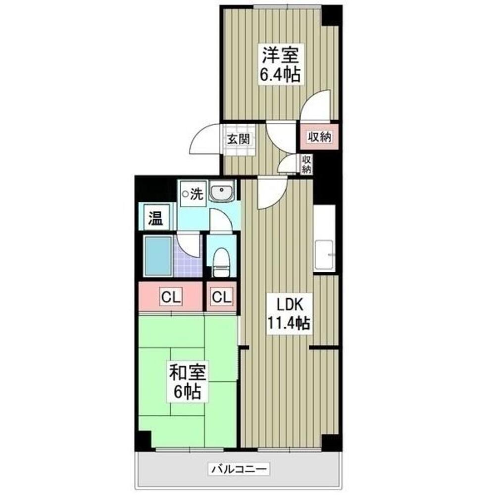 ルネ春日部1 埼玉県春日部市道口蛭田 (6.2万円／2LDK (和6 洋6.4 2LDK)／54.67㎡)｜賃貸物件(賃貸マンション・アパート・一戸建て)の住宅情報・お部屋探しならYahoo!不動産