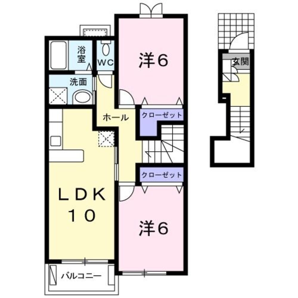 恵比寿III 大分県大分市恵比寿町 (4.7万円／2LDK (洋6 洋6 LDK10.00)／57.22㎡)｜賃貸物件(賃貸マンション・アパート・一戸建て)の住宅情報・お部屋探しならYahoo!不動産