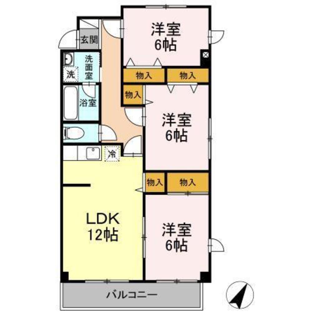MKビル 青森県弘前市大字大町3 (9万円／3LDK (洋6 洋6 洋6 LDK12.0)／74.97㎡)｜賃貸物件(賃貸マンション・アパート・一戸建て)の住宅情報・お部屋探しならYahoo!不動産
