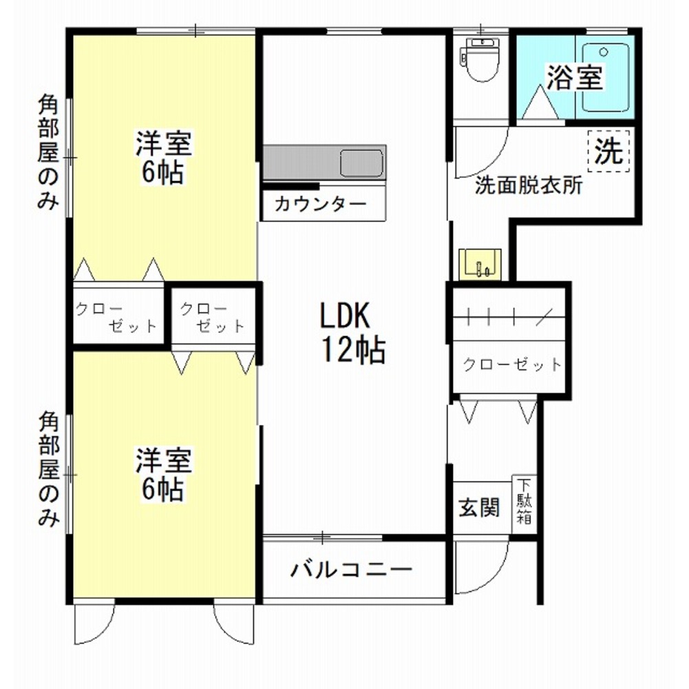 コンフォートA 茨城県神栖市大野原2 (4.8万円／2LDK (洋6 洋6 LDK12)／55.86㎡)｜賃貸物件(賃貸マンション・アパート・一戸建て)の住宅情報・お部屋探しならYahoo!不動産
