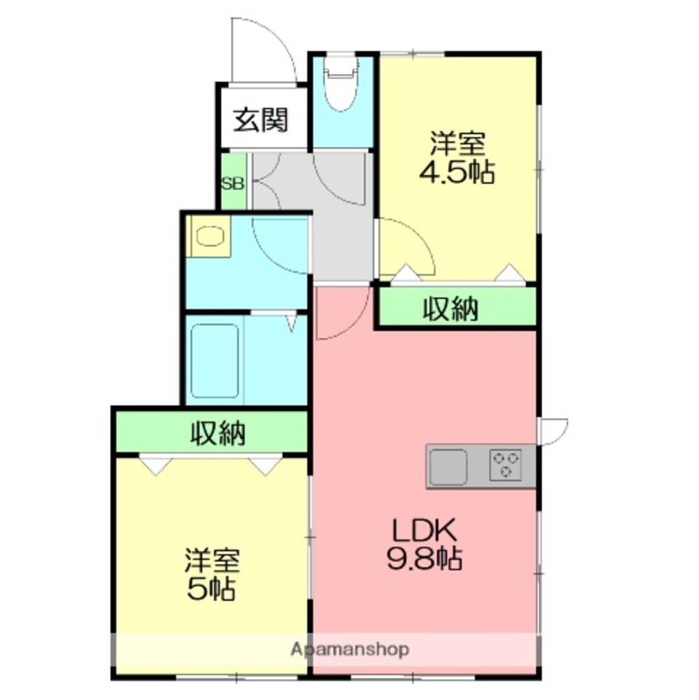 ベルコート 神奈川県足柄上郡開成町吉田島 (7.5万円／2LDK (LDK)／44.52㎡)｜賃貸物件(賃貸マンション・アパート・一戸建て)の住宅情報・お部屋探しならYahoo!不動産