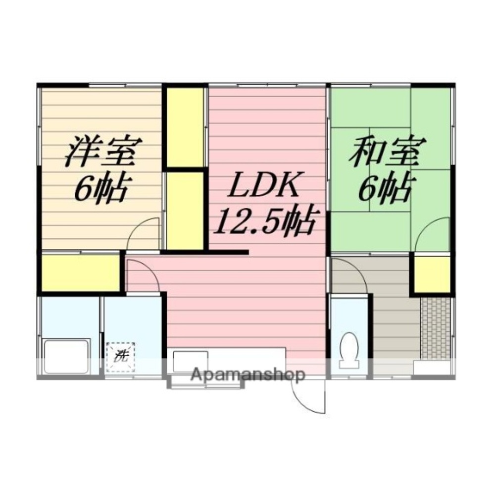 西鉄天神大牟田線 西鉄小郡駅 平屋建て 築46年 福岡県小郡市大崎 (5.5万円／2LDK (和6 洋6 LDK12.6)／57.96㎡)｜賃貸物件(賃貸マンション・アパート・一戸建て)の住宅 ...