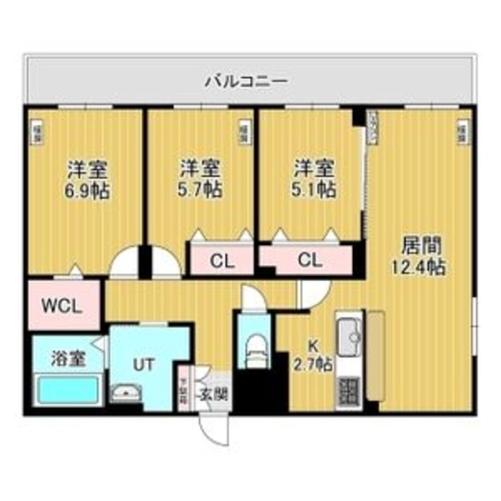 レジデンス白石中央III 北海道札幌市白石区中央三条6 (10万円／3LDK (LDK)／74.84㎡)｜賃貸物件(賃貸マンション・アパート・一戸建て)の住宅情報・お部屋探しならYahoo!不動産
