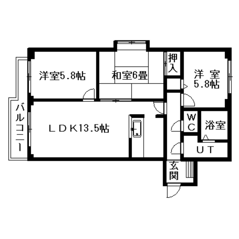 ルーブル大谷地 北海道札幌市厚別区大谷地東7 (6.7万円／3LDK (LDK)／64.17㎡)｜賃貸物件(賃貸マンション・アパート・一戸建て)の住宅情報・お部屋探しならYahoo!不動産