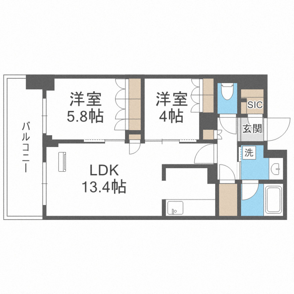 RJR堺筋本町タワー 大阪府大阪市中央区南本町1 (21.4万円／2LDK (洋5.8 洋4 LDK13.4)／55.75㎡)｜賃貸物件(賃貸マンション・アパート・一戸建て)の住宅情報・お ...