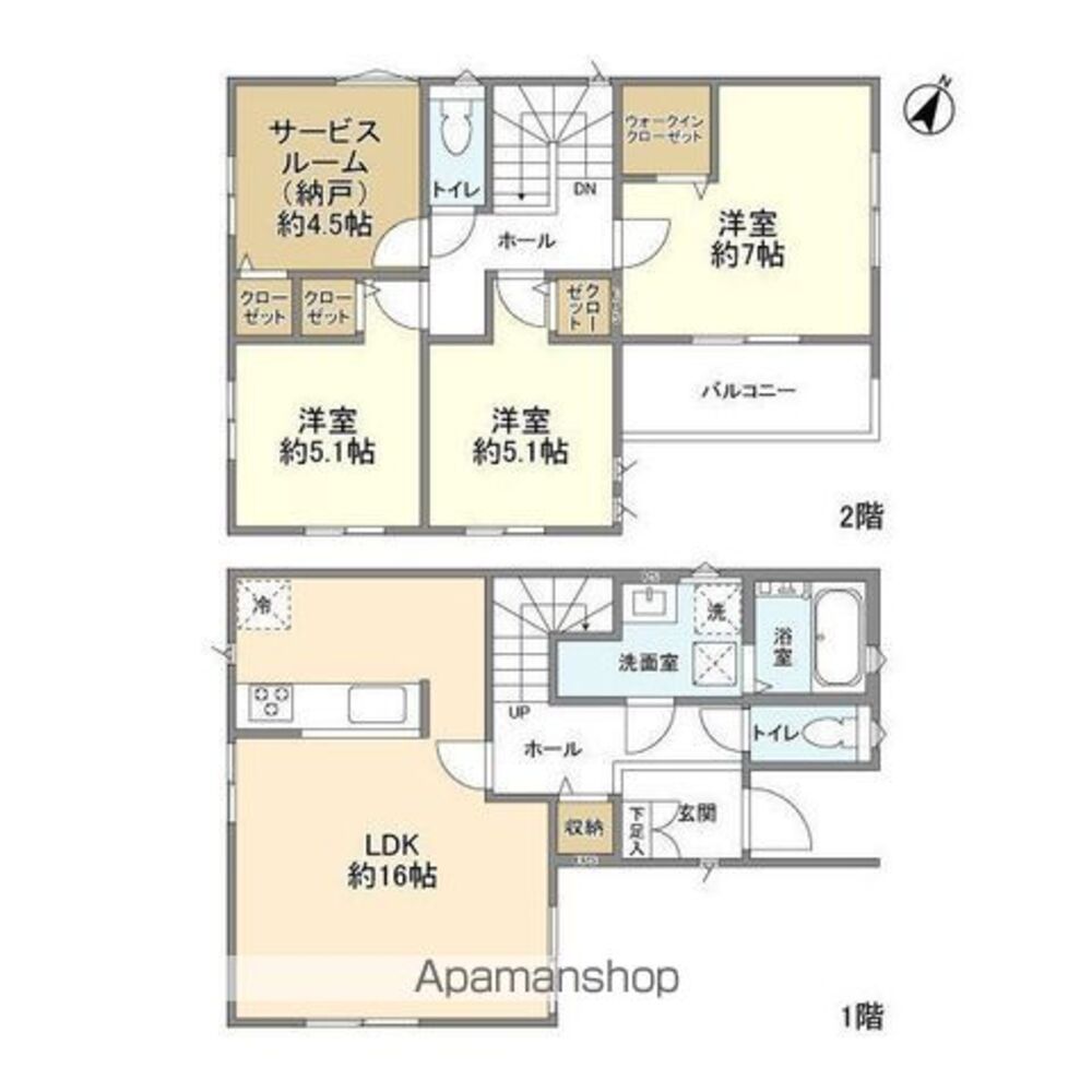Kolet岩槻仲町05 埼玉県さいたま市岩槻区仲町1 (16万円／3SLDK (洋7 洋5.1 洋5.1 洋5.1 洋4.5 LDK16)／93.15㎡)｜賃貸物件(賃貸マンション・アパート ...