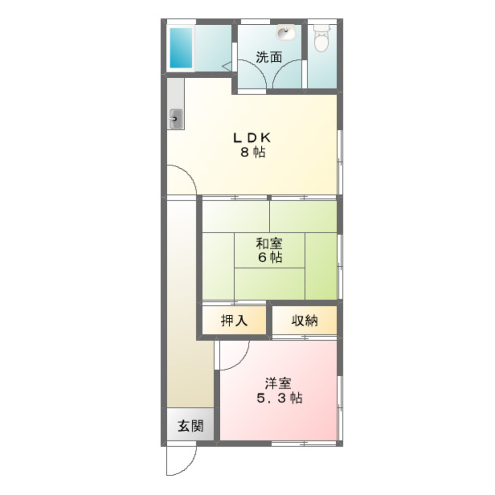 コーポいとう 秋田県秋田市寺内蛭根1 (3.8万円／2LDK／49.68㎡)｜賃貸物件(賃貸マンション・アパート・一戸建て)の住宅情報・お部屋探しならYahoo!不動産