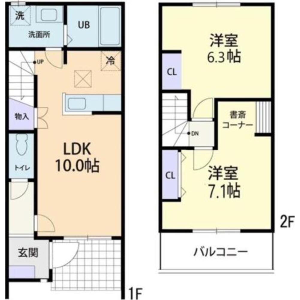 メゾン 19 栃木県那須塩原市末広町 (6.9万円／2LDK (洋7.1 洋6.3 LDK10)／55.58㎡)｜賃貸物件(賃貸マンション・アパート・一戸建て)の住宅情報・お部屋探しなら ...