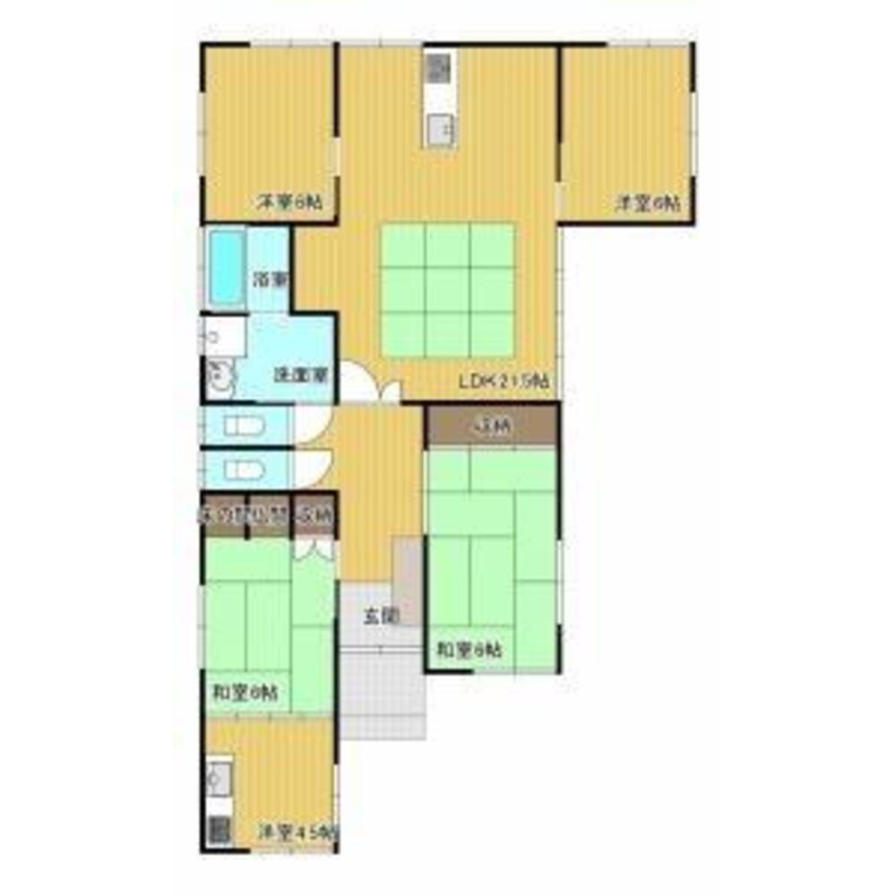 日豊本線 宮崎駅 平屋 築26年 宮崎県宮崎市花殿町 (12万円／5LDK (和6 和6 洋6 洋6 洋4.5 LDK21.5)／210㎡)｜賃貸物件(賃貸マンション・アパート・一戸建て)の ...