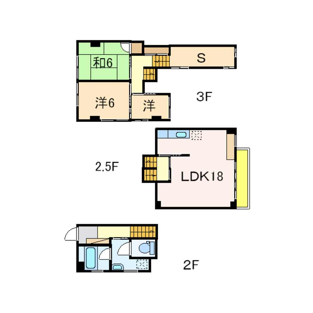 メゾネット幸 新潟県長岡市幸町1 (7.5万円／3LDK (和6 洋6 洋4 LDK18)／84.79㎡)｜賃貸物件(賃貸マンション・アパート・一戸建て)の住宅情報・お部屋探しならYahoo!不動産