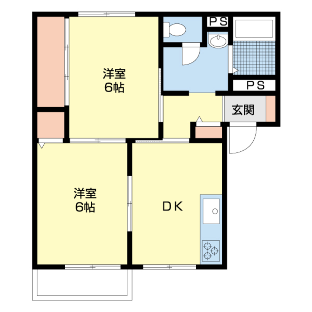 東海道本線（JR東海） 焼津駅 2階建 築30年 静岡県焼津市道原 (4.9万円／2DK (洋6 洋6 DK0)／43.84㎡)｜賃貸物件(賃貸マンション・アパート・一戸建て)の住宅情報・お ...