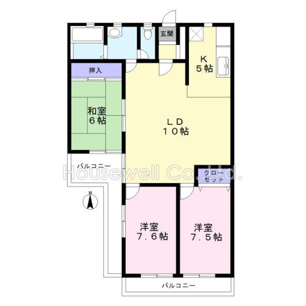 ベルカントビル 埼玉県さいたま市中央区上落合2 (19万円／3LDK (和6 洋7.5 洋7.5 LDK24)／86.6㎡)｜賃貸物件(賃貸マンション・アパート・一戸建て)の住宅情報・お ...
