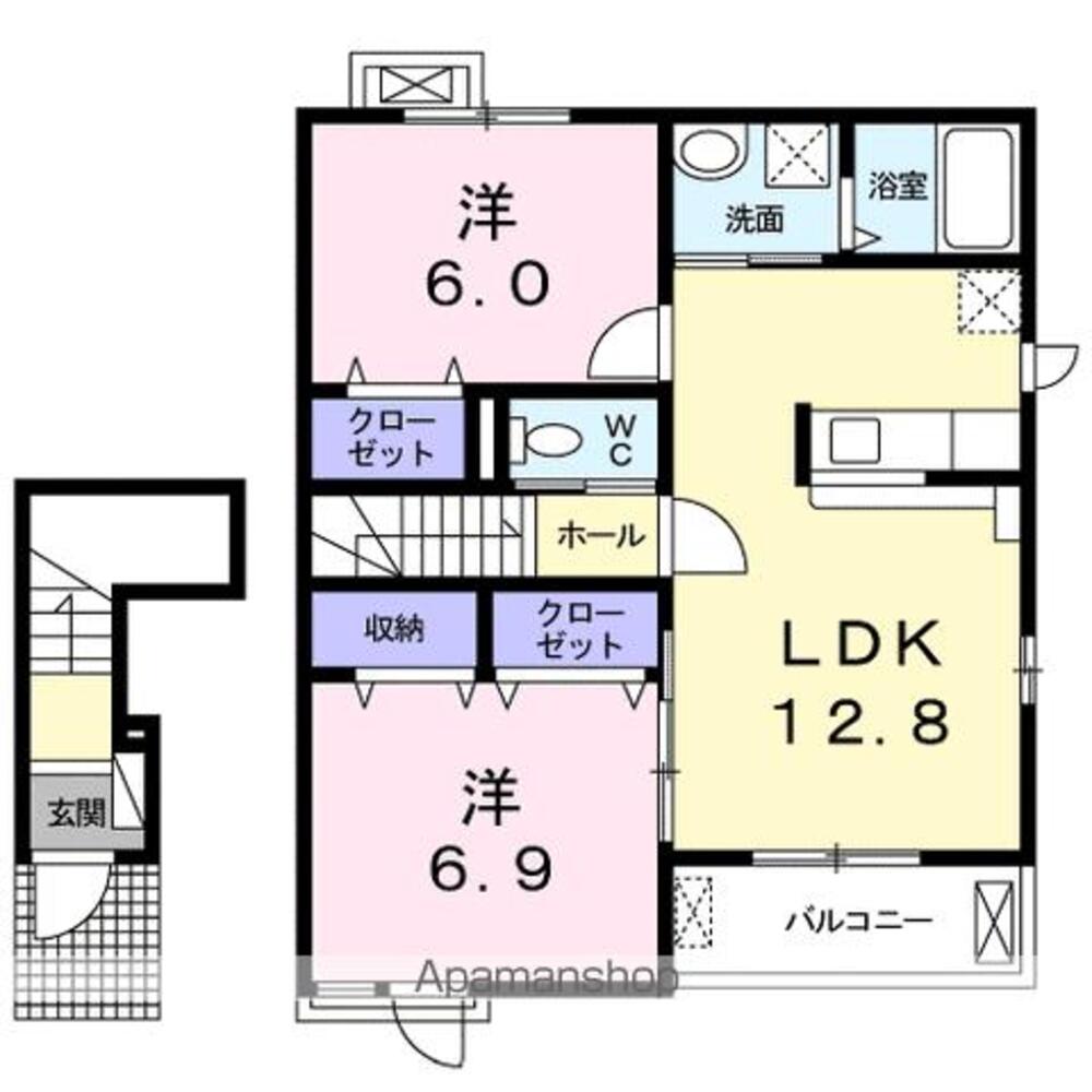 ブランシュ プロスペレD 広島県福山市神辺町大字川南 (5.7万円／2LDK (LDK)／61.12㎡)｜賃貸物件(賃貸マンション・アパート・一戸建て)の住宅情報・お部屋探しならYahoo!不動産