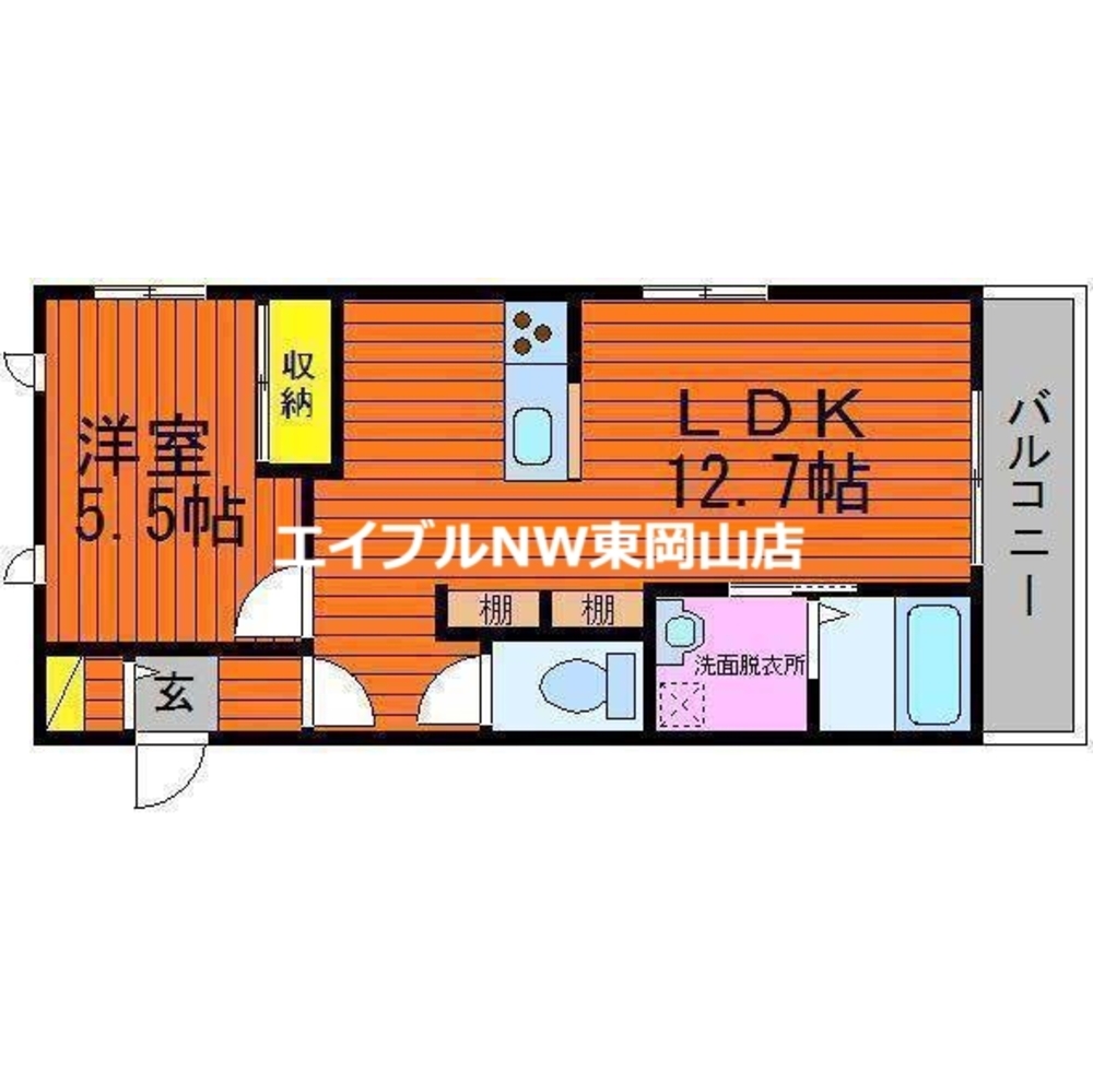 North Wing 岡山県岡山市中区中井1 (6万円／1LDK (洋5.5 LDK12.7)／40.98㎡)｜賃貸物件(賃貸マンション・アパート・一戸建て)の住宅情報・お部屋探しなら ...
