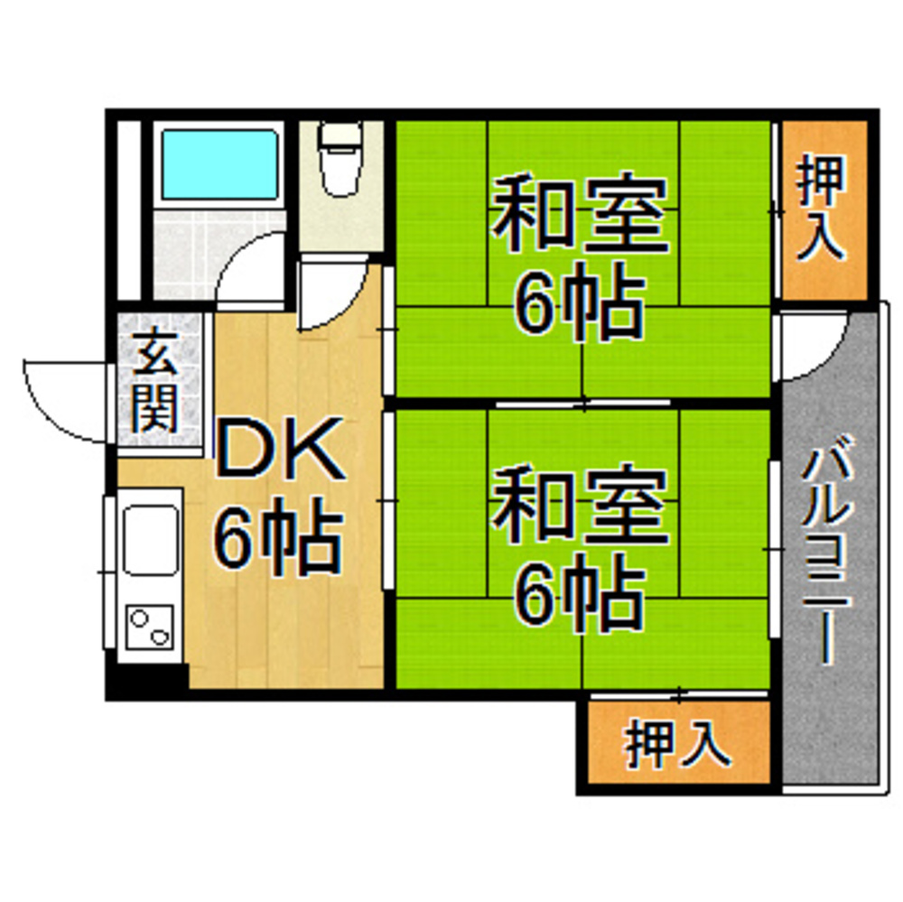エス・テラス伊丹 兵庫県伊丹市緑ケ丘5 (4.9万円／2DK (和6 和6 DK6.0)／41.95㎡)｜賃貸物件(賃貸マンション・アパート・一戸建て)の住宅情報・お部屋探しならYahoo!不動産