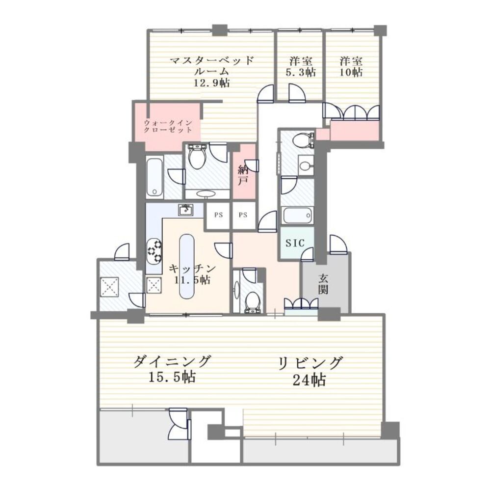 元赤坂タワーズ 東京都港区元赤坂1 (130万円／3SLDK (洋12.9 洋10 洋5.3 LD39.5K11.5)／202.12㎡)｜賃貸物件(賃貸マンション・アパート・一戸建て)の住宅 ...