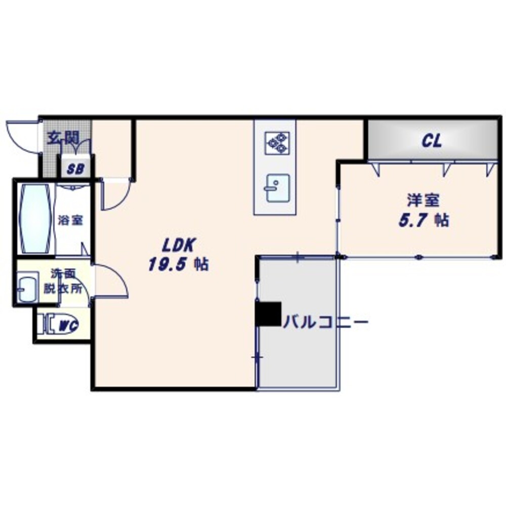 SKコーポ長瀬 大阪府東大阪市横沼町2 (9万円／1LDK (洋5.7 LDK19.5)／44.54㎡)｜賃貸物件(賃貸マンション・アパート・一戸建て)の住宅情報・お部屋探しならYahoo!不動産