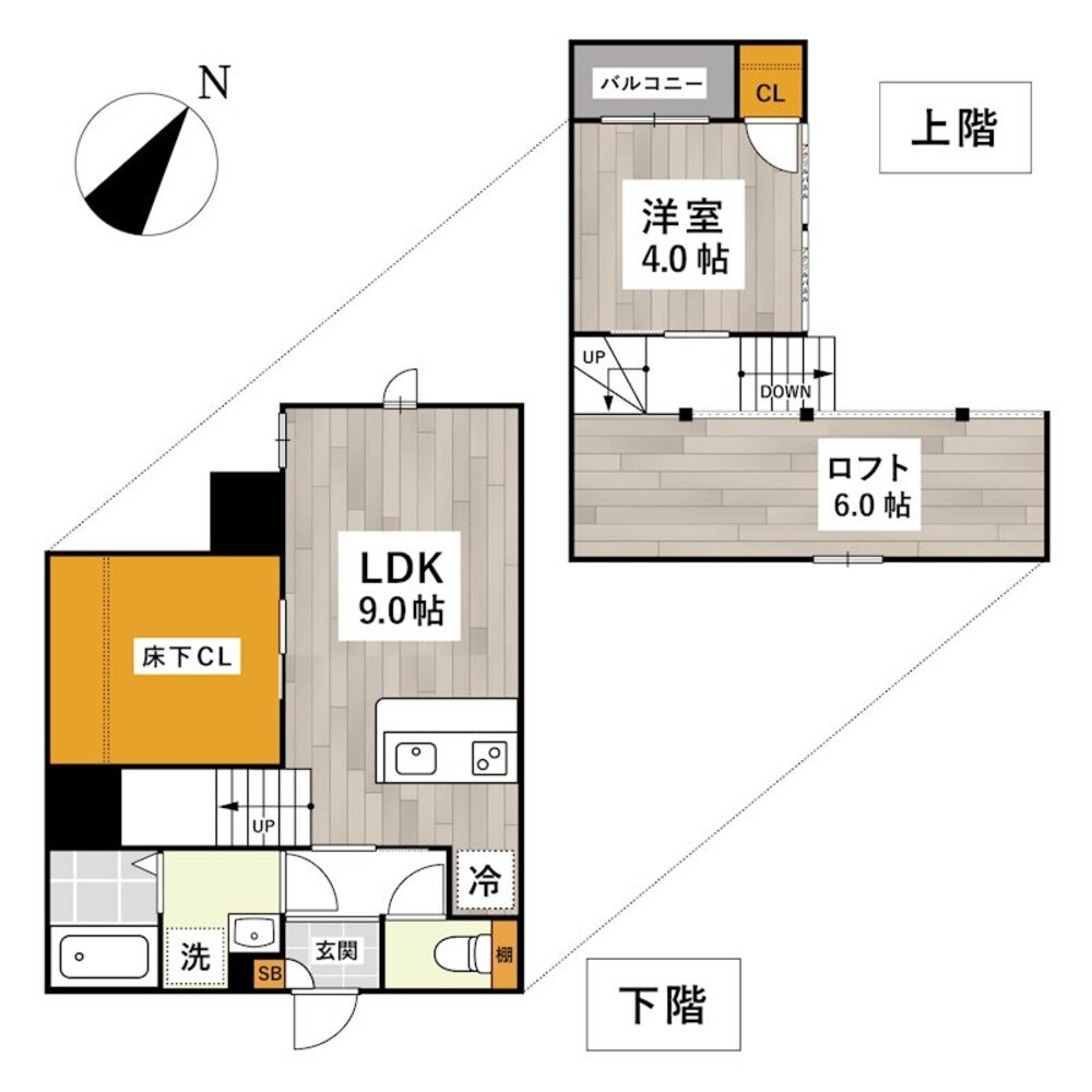 ★敷地内P残り1台★熊本市内に2棟だけ！？吹き抜けリビングの1LDK 熊本県熊本市東区新南部5 (5.35万円／1LDK (洋4 LDK9 ロフト 6)／32.8㎡)｜賃貸物件(賃貸マンション ...
