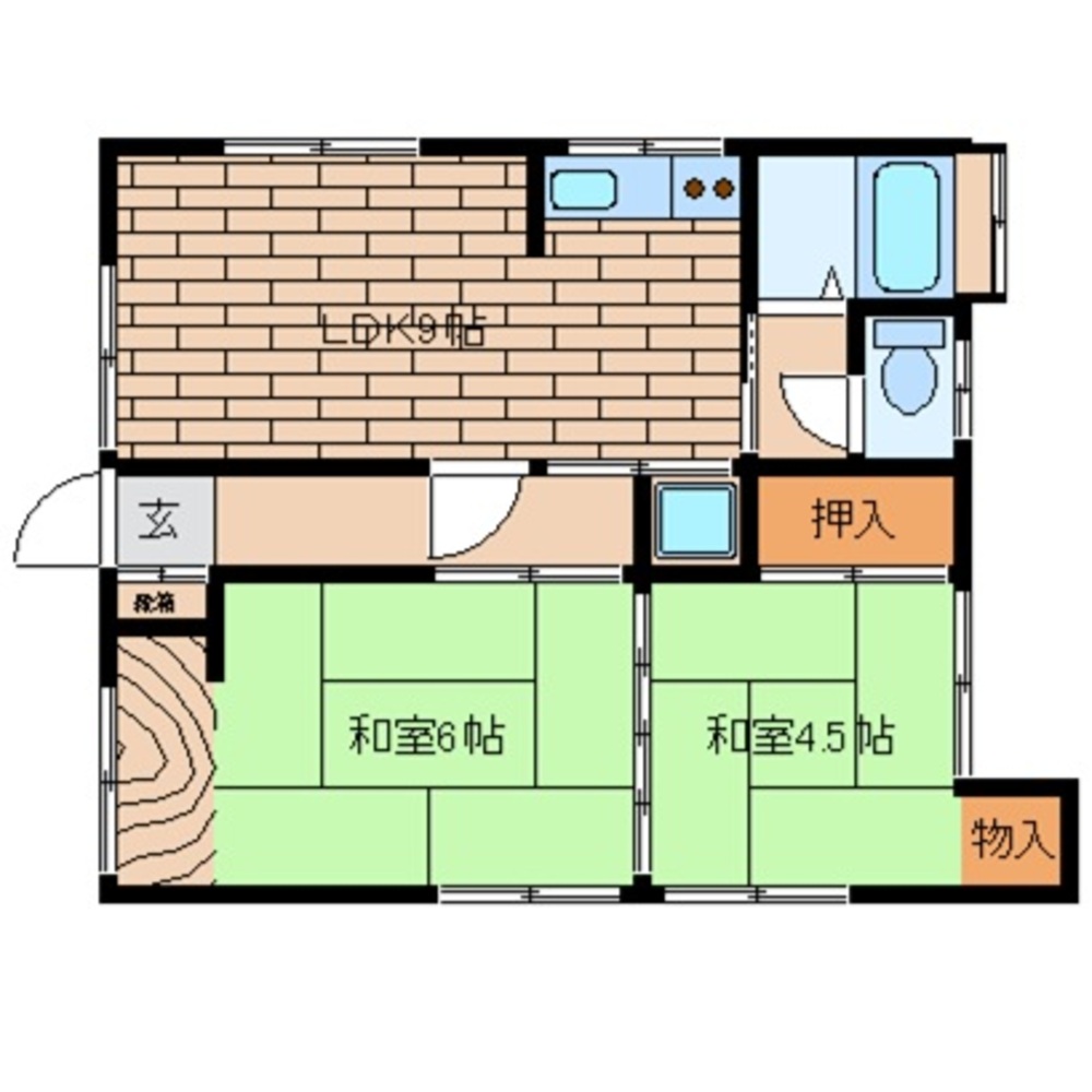 小関貸家 千葉県山武郡九十九里町小関 (4.5万円／2LDK (和6 和4.5 LDK9)／44.3㎡)｜賃貸物件(賃貸マンション・アパート・一戸建て)の住宅情報・お部屋探しならYahoo!不動産
