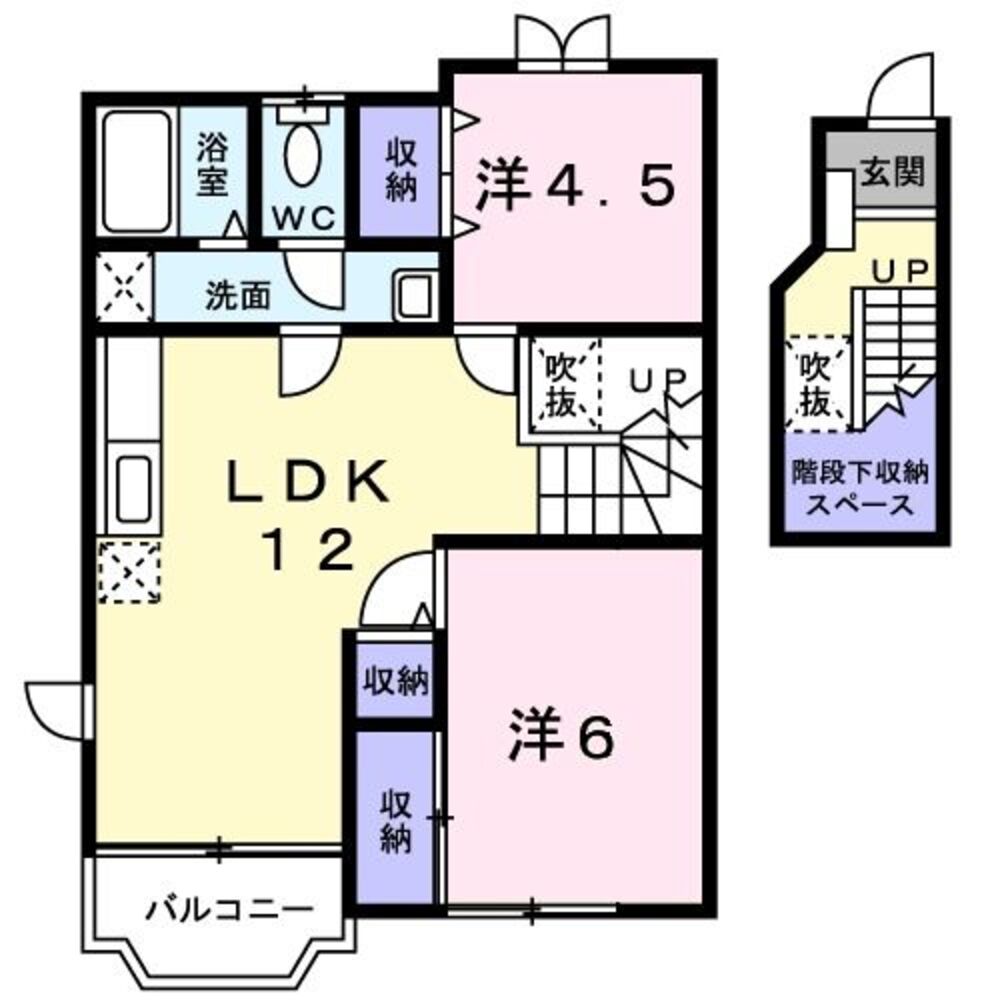 プチシャンII 福島県伊達市保原町字赤橋 (5.4万円／2LDK (洋6 洋4.5 LDK12.00)／58.12㎡)｜賃貸物件(賃貸マンション・アパート・一戸建て)の住宅情報・お部屋探しなら ...