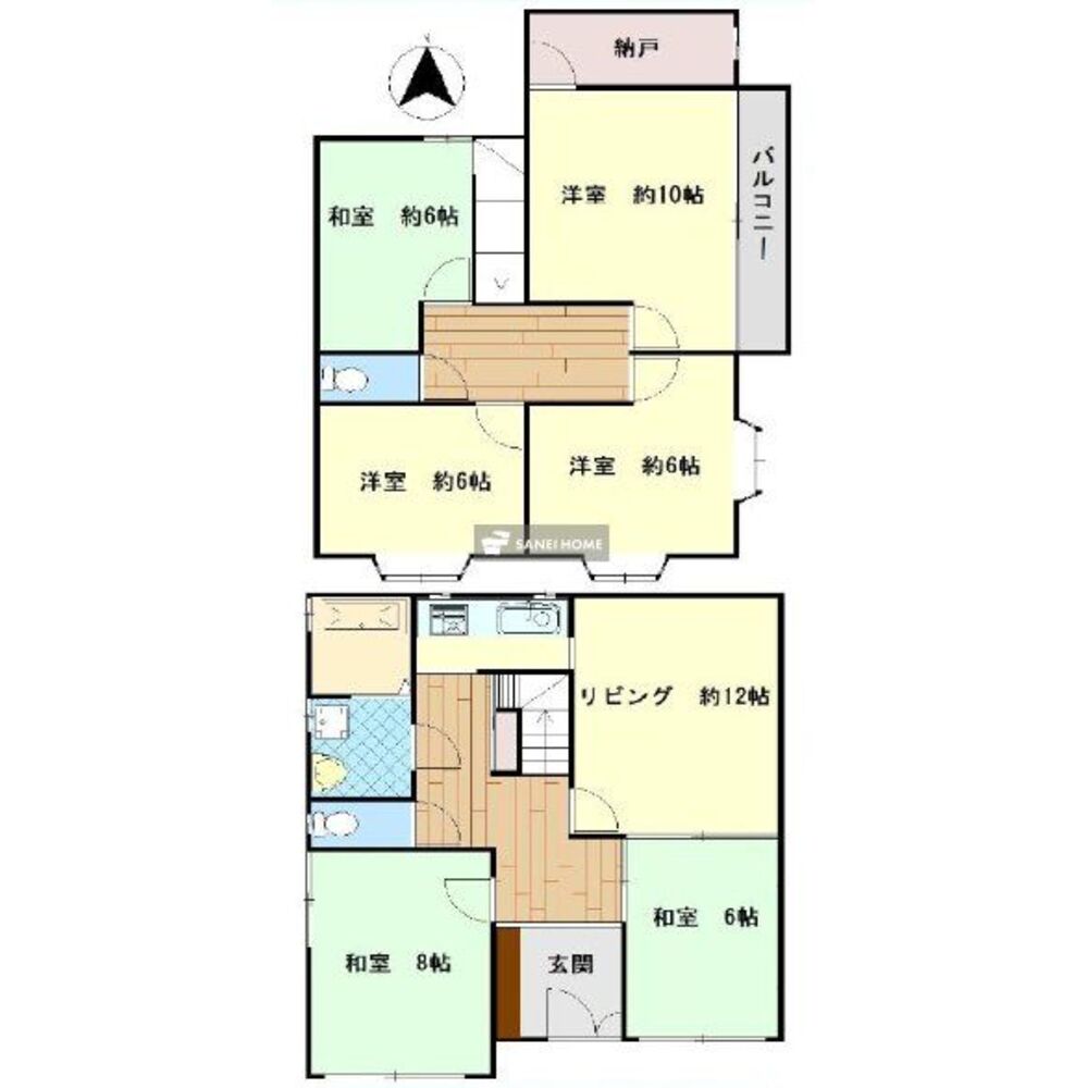 モンレーブ 埼玉県所沢市上新井1 (17.8万円／6LDK (和8 和6 和6 洋10 洋6 洋6 L12.0)／151.54㎡)｜賃貸物件(賃貸マンション・アパート・一戸建て)の住宅情報・お ...