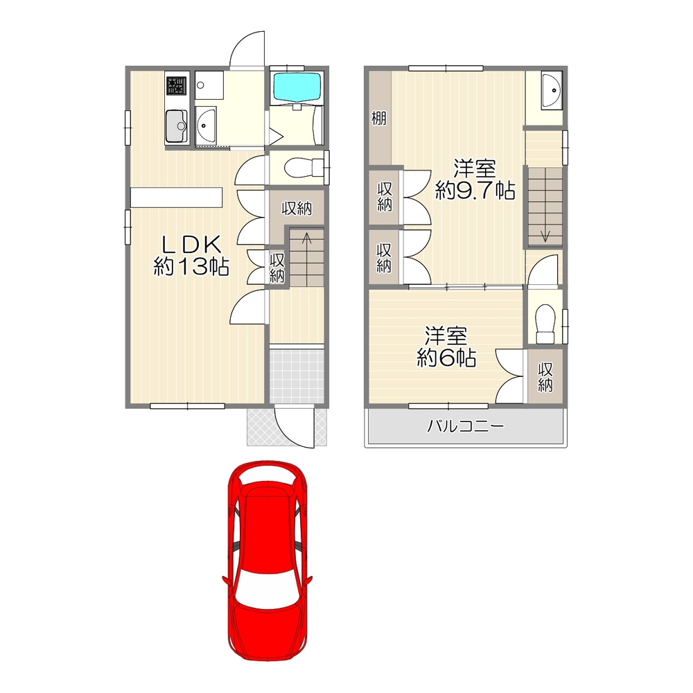 枚方市禁野本町1丁目 大阪府枚方市禁野本町1 (10万円／2LDK／68.84㎡)｜賃貸物件(賃貸マンション・アパート・一戸建て)の住宅情報・お部屋探しならYahoo!不動産