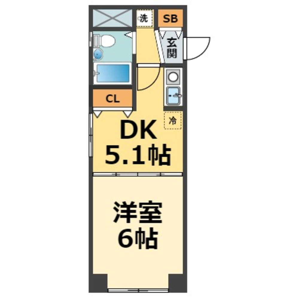 ロンターノ甲子園 兵庫県西宮市鳴尾町5 (5.5万円／1DK (洋6 DK5.1)／25.1㎡)｜賃貸物件(賃貸マンション・アパート・一戸建て)の住宅情報・お部屋探しならYahoo!不動産