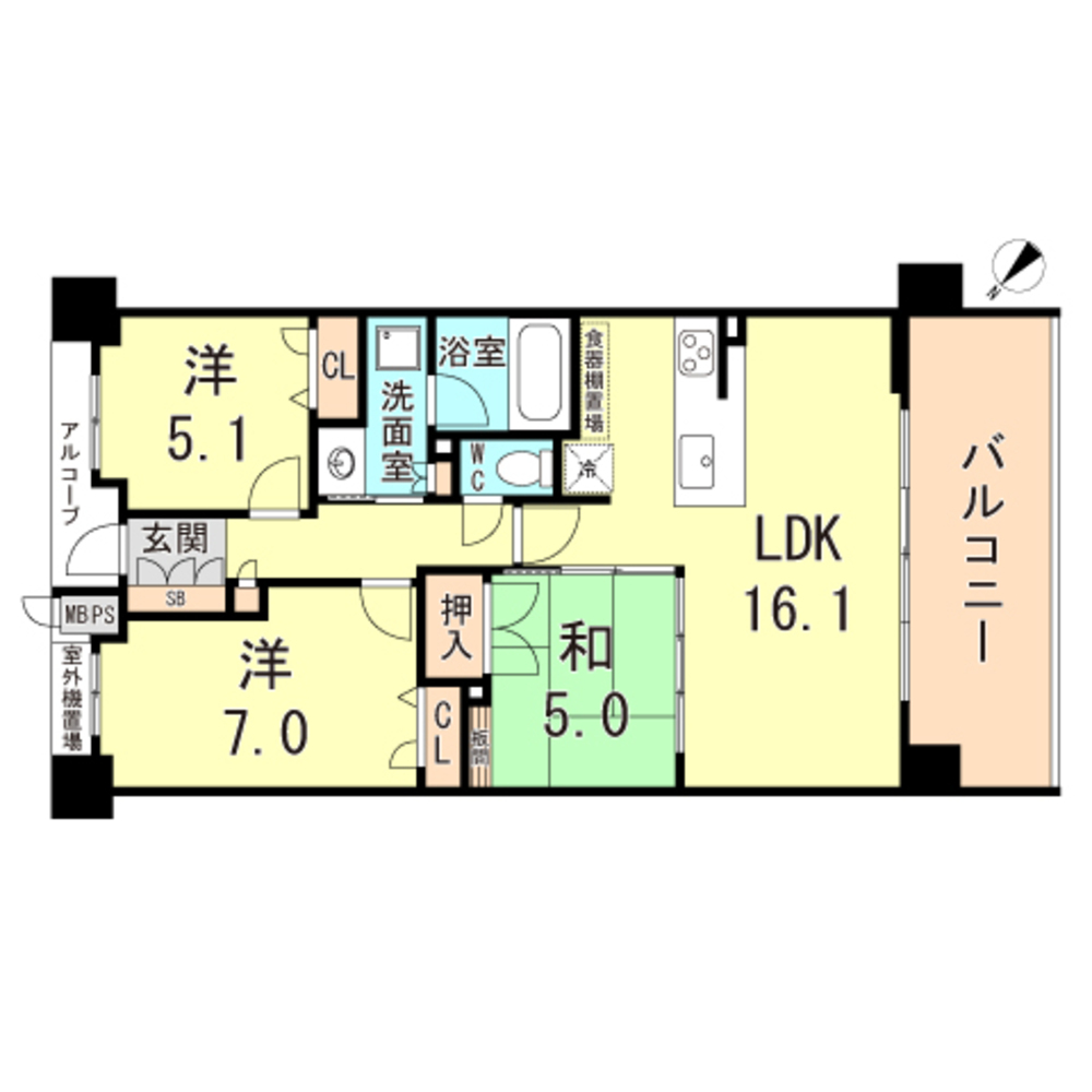 ワコーレ伊丹安堂寺レジデンス 兵庫県伊丹市安堂寺町1 (13.5万円／3LDK (和5 洋7 洋5.1 LDK16.1)／71.67㎡)｜賃貸物件(賃貸マンション・アパート・一戸建て)の住宅 ...