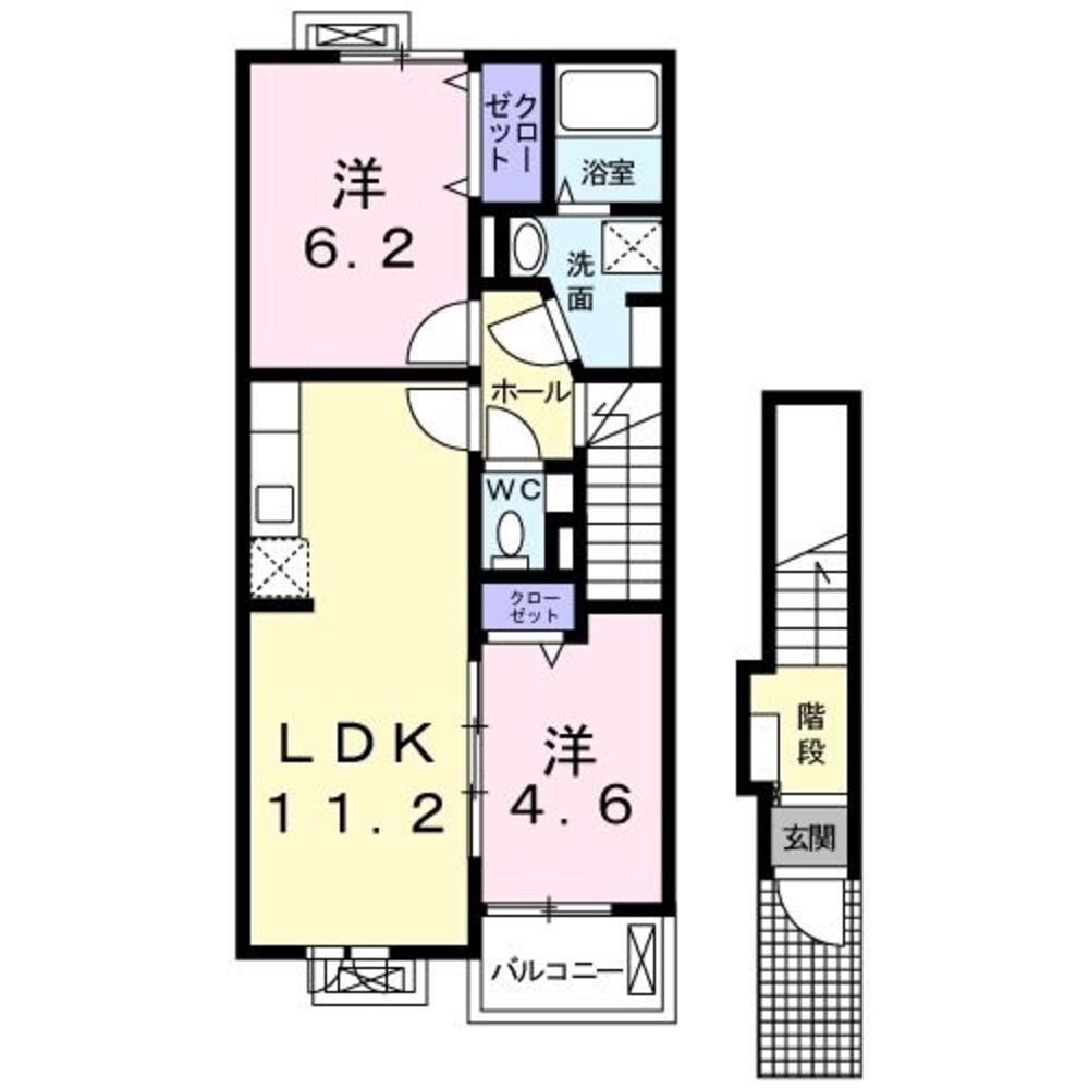 南海線 忠岡駅 2階建 築10年 大阪府泉北郡忠岡町忠岡東1 (6.95万円／2LDK (洋6.2 洋4.6 LDK11.20)／55.13㎡)｜賃貸物件(賃貸マンション・アパート・一戸建て ...