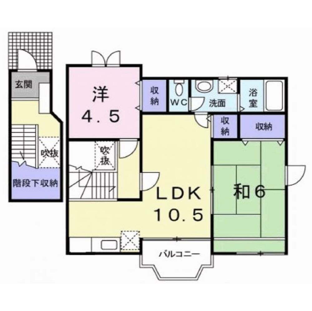 山陽本線（JR西日本） 宝殿駅 2階建 築23年 兵庫県加古川市東神吉町西井ノ口 (5万円／2LDK (和6 洋4.5 LDK10.50)／58.53㎡)｜賃貸物件(賃貸マンション・アパート ...