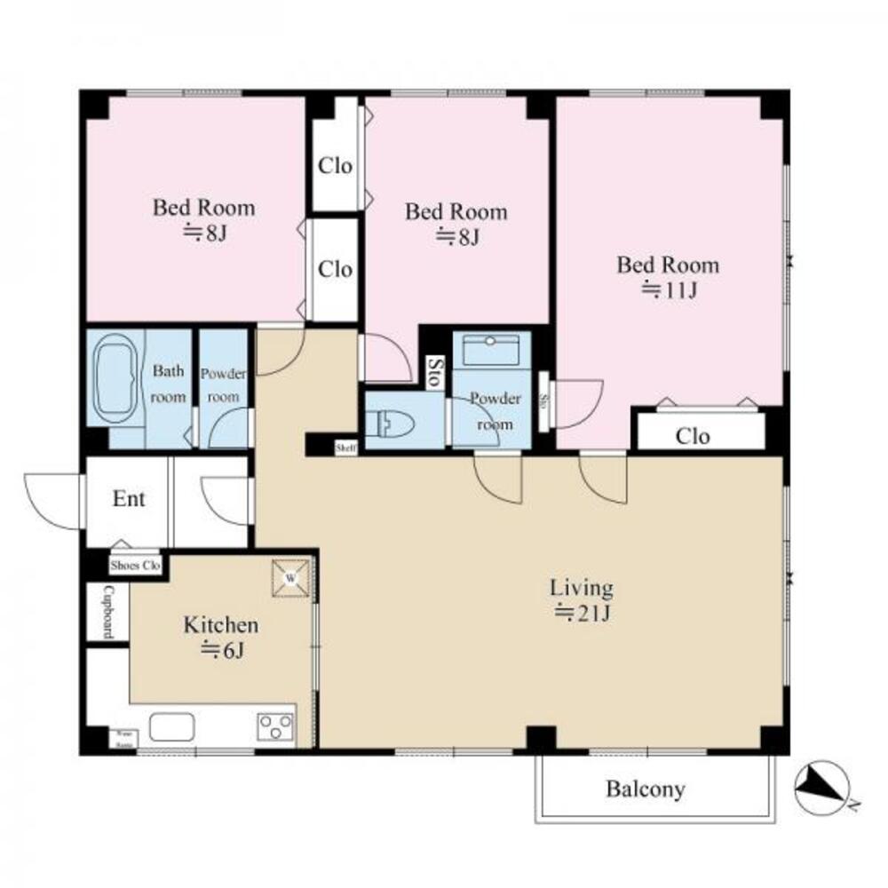ルバンシス山手 神奈川県横浜市中区山手町 (25.5万円／3LDK (洋11 洋8 洋8 LDK21)／110.49㎡)｜賃貸物件(賃貸マンション・アパート・一戸建て)の住宅情報・お部屋探し ...