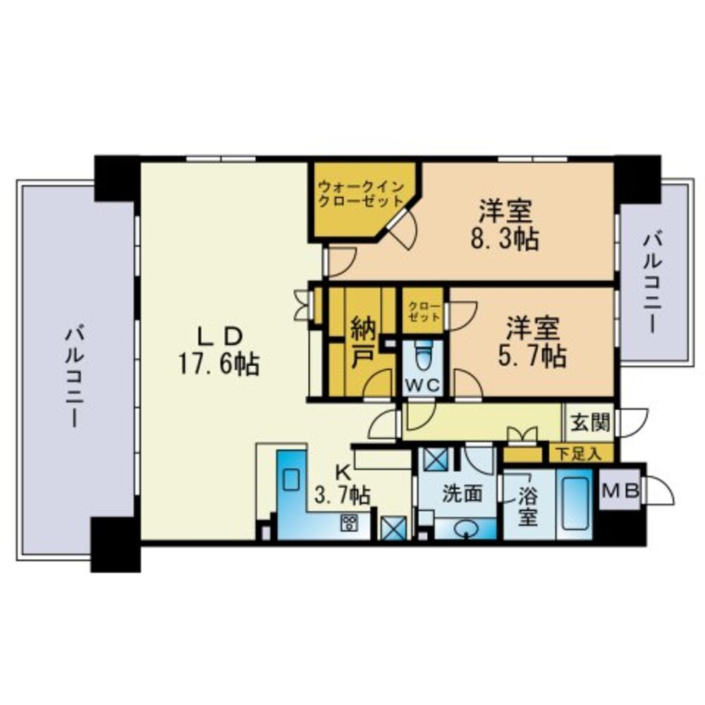 ポレスター文京町 501 群馬県前橋市文京町2 (11万円／2LDK (洋8.3 洋5.7 LDK21.3)／66.32㎡)｜賃貸物件(賃貸マンション・アパート・一戸建て)の住宅情報・お ...