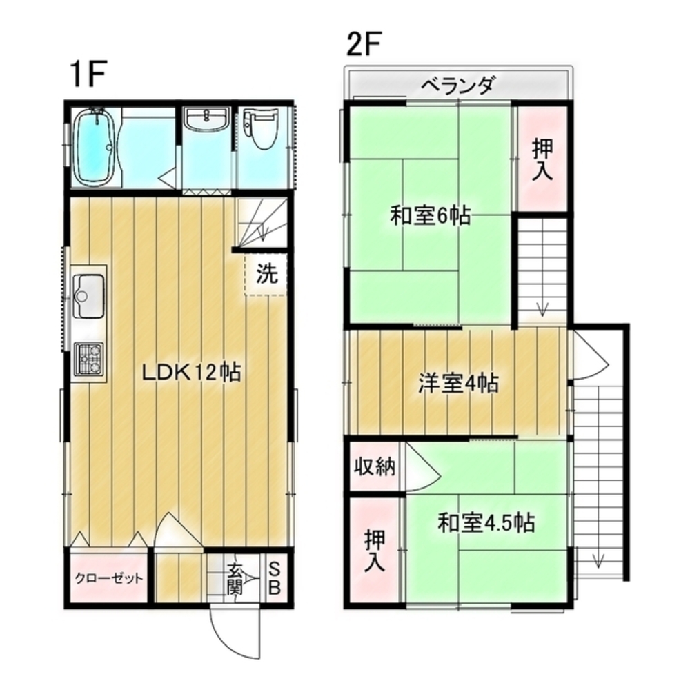 東綾瀬2丁目戸建て 東京都足立区東綾瀬2 (10万円／3LDK (和6 和4.5 洋4 LDK12)／59.48㎡)｜賃貸物件(賃貸マンション・アパート・一戸建て)の住宅情報・お部屋探しなら ...