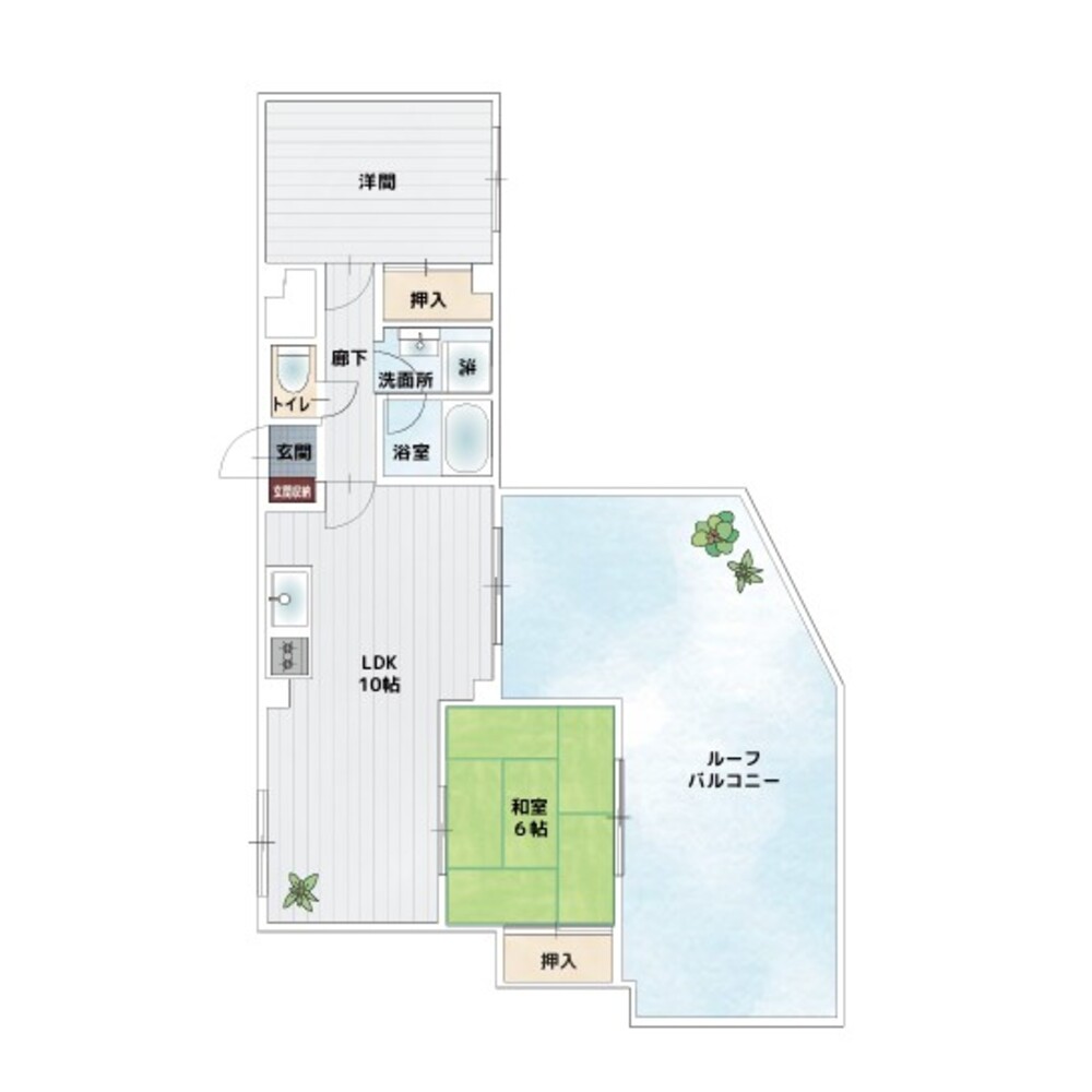 BAUHAUS千田町IV 広島県広島市中区千田町3 (7万円／2LDK (LDK)／66.84㎡)｜賃貸物件(賃貸マンション・アパート・一戸建て)の住宅情報・お部屋探しならYahoo!不動産