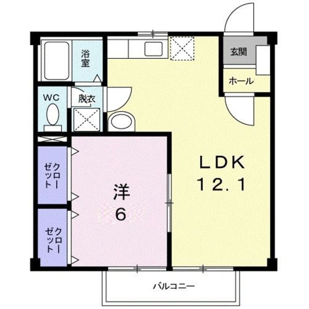 ニューシティセントポーリアB 岡山県津山市平福 (4.1万円／1LDK (洋6 LDK12.10)／40.58㎡)｜賃貸物件(賃貸マンション・アパート・一戸建て)の住宅情報・お部屋探しなら ...