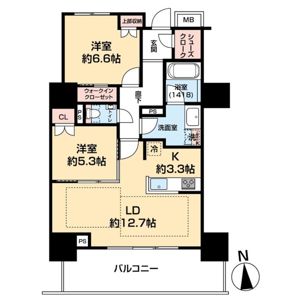 ザ・ハウス豊橋 WEST 愛知県豊橋市駅前大通2 (17.7万円／2LDK (洋6.6 洋5.3 LD12.7K3.3)／67.37㎡)｜賃貸物件(賃貸マンション・アパート・一戸建て)の住宅 ...