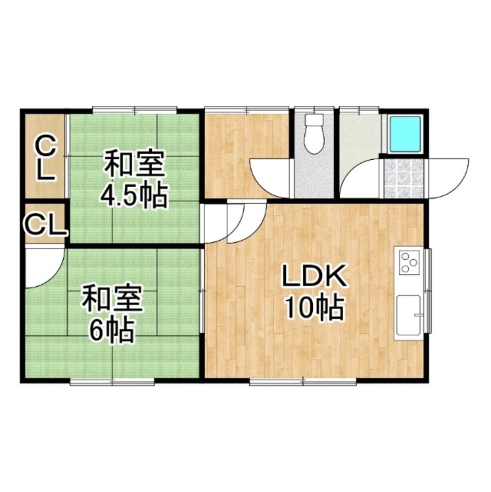 西10北5貸家 北海道帯広市西十条北5 (3.5万円／2LDK (和6 和4.5 LDK10)／44.55㎡)｜賃貸物件(賃貸マンション・アパート・一戸建て)の住宅情報・お部屋探しなら ...