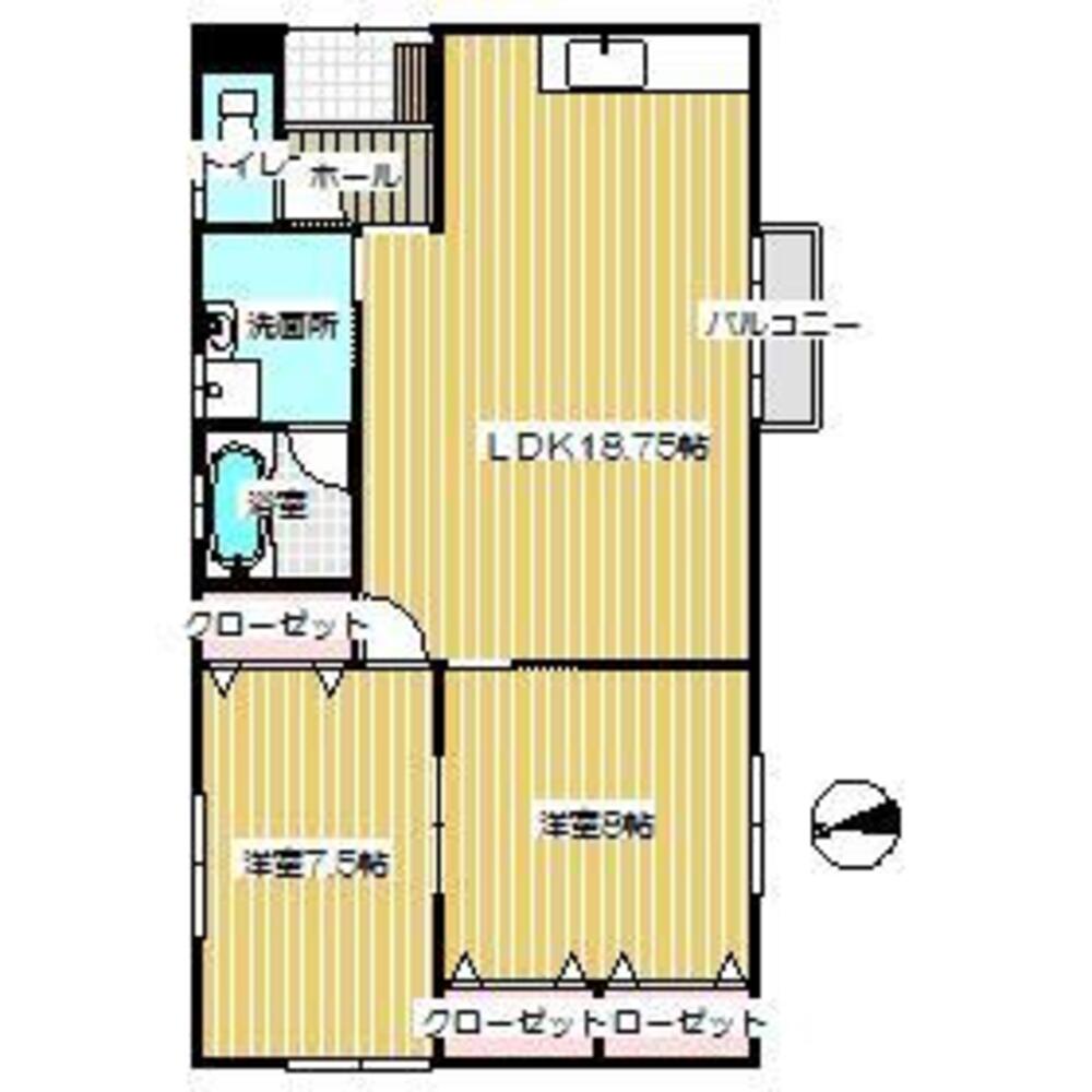 胡蝶アパート常盤台 岩手県北上市常盤台3 (6.6万円／2LDK (洋8 洋7.5 LDK18.75)／75.36㎡)｜賃貸物件(賃貸マンション・アパート・一戸建て)の住宅情報・お部屋探しなら ...