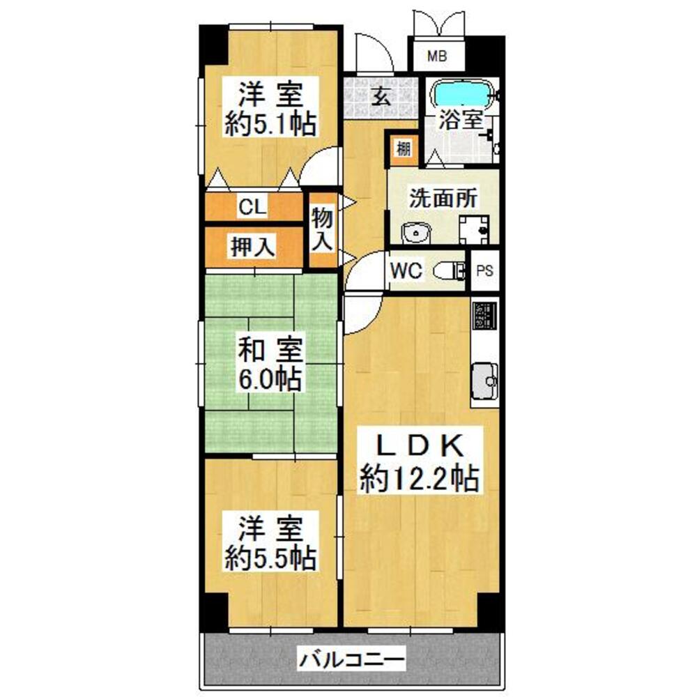 ルミエール神戸 兵庫県神戸市兵庫区新開地5 (9.95万円／3LDK (和6 洋5.5 洋5.1 LDK12.2)／67.31㎡)｜賃貸物件(賃貸マンション・アパート・一戸建て)の住宅情報・お ...