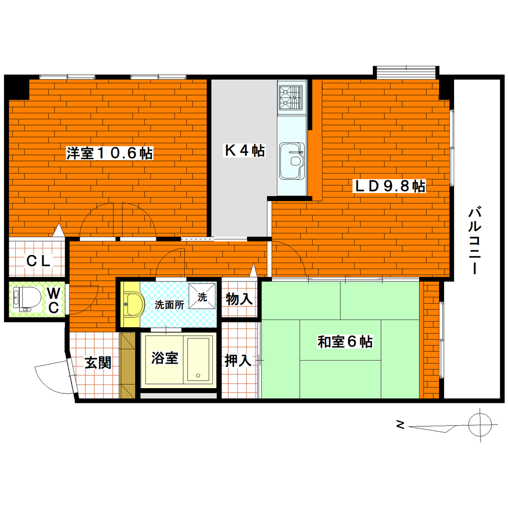 広島電鉄横川線 寺町駅 地上13階建て 築33年 広島県広島市中区十日市町2 (10万円／2LDK (和6 洋10.6 LDK13.8)／71.28㎡)｜賃貸物件(賃貸マンション・アパート ...