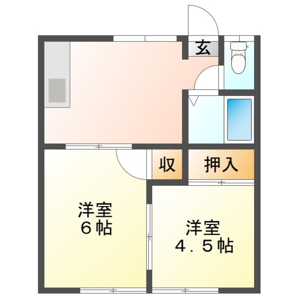 ライズコーポ打馬 鹿児島県鹿屋市打馬2 (2.5万円／2DK (洋6 洋4.5)／33㎡)｜賃貸物件(賃貸マンション・アパート・一戸建て)の住宅情報・お部屋探しならYahoo!不動産
