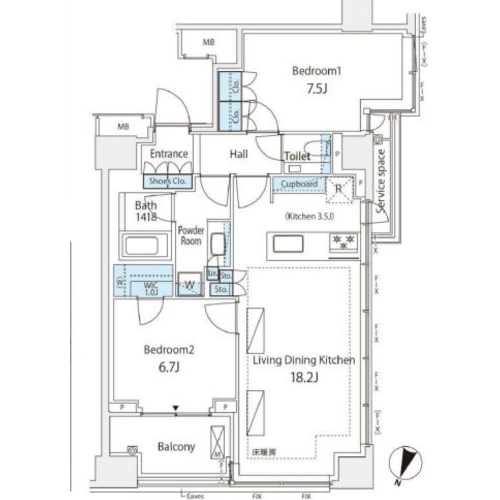 パークコート千代田一番町 東京都千代田区一番町 (54万円／2LDK (洋7.5 洋6.7 LDK21.7)／73.22㎡)｜賃貸物件(賃貸マンション・アパート・一戸建て)の住宅情報・お ...