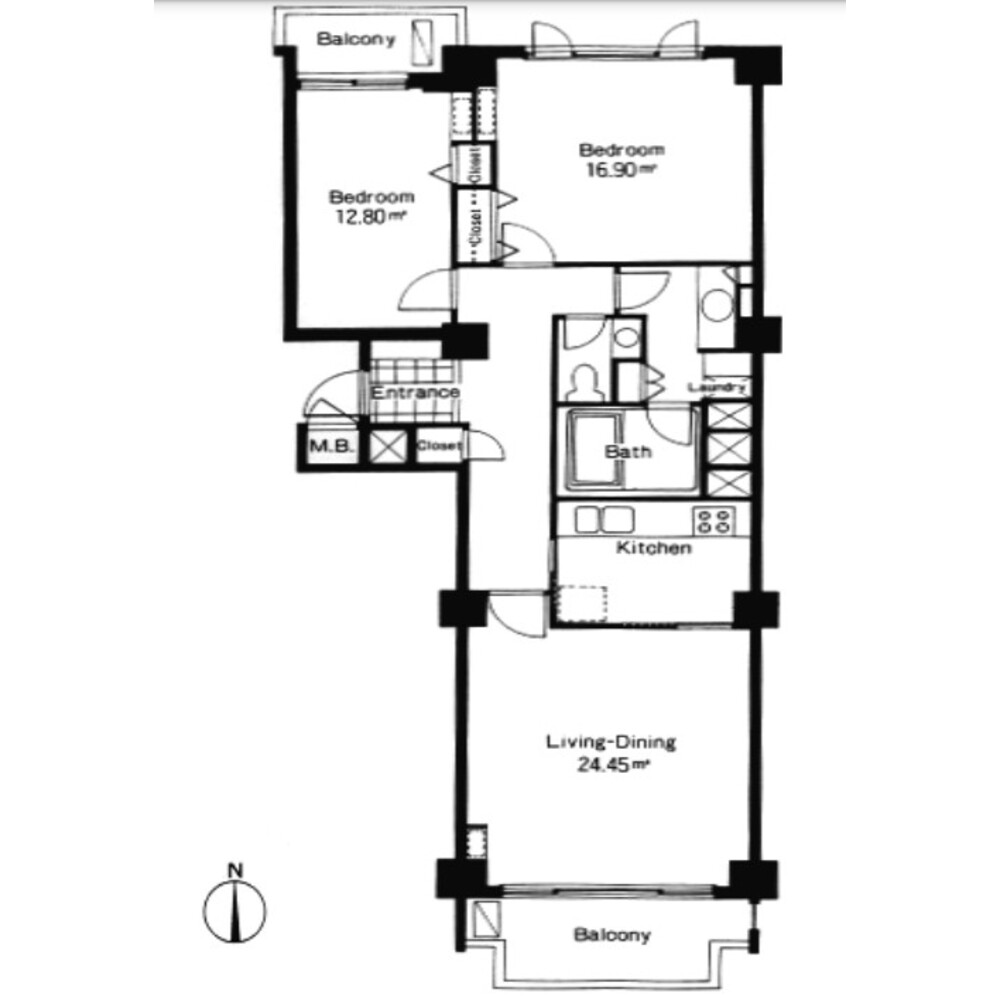 広尾ガーデンヒルズM棟 東京都渋谷区広尾4 (70万円／2LDK／91.55㎡)｜賃貸物件(賃貸マンション・アパート・一戸建て)の住宅情報・お部屋探しならYahoo!不動産