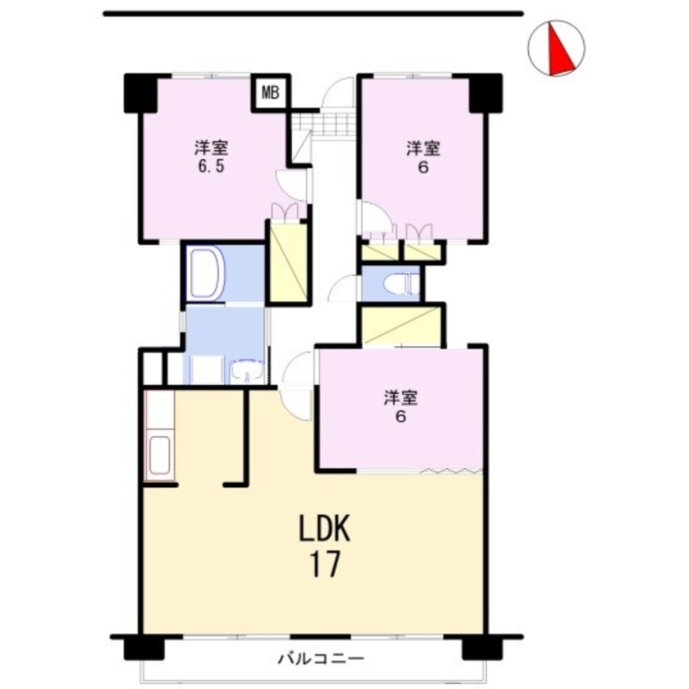 メゾン芳村 兵庫県姫路市青山4 (8.1万円／3LDK (洋6.5 洋6 洋6 LDK17)／82.9㎡)｜賃貸物件(賃貸マンション・アパート・一戸建て)の住宅情報・お部屋探しならYahoo!不動産
