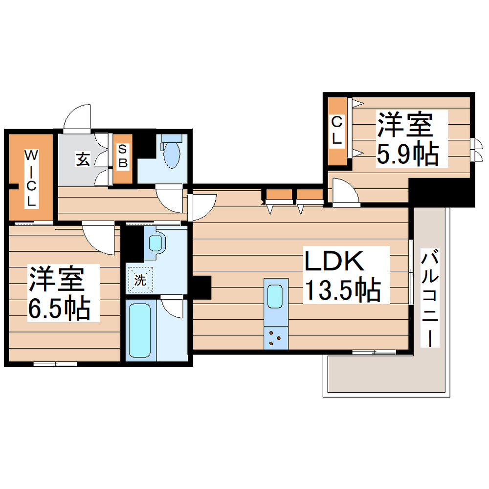 レィディアンス本町 宮城県仙台市青葉区本町2 (18.6万円／2LDK (洋6.5 洋5.9 LDK13.5)／65.35㎡)｜賃貸物件(賃貸マンション・アパート・一戸建て)の住宅情報・お ...