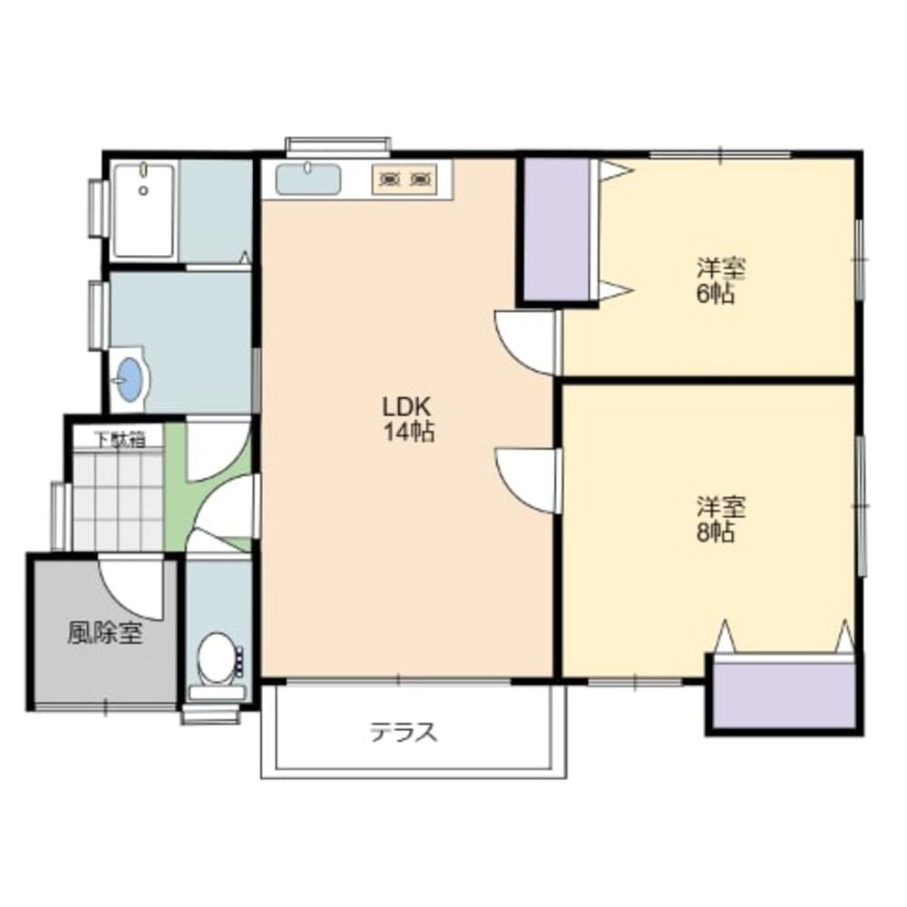コーポササキ 青森県上北郡東北町上北北2 (5.5万円／2LDK (和6 洋8 14)／65.75㎡)｜賃貸物件(賃貸マンション・アパート・一戸建て)の住宅情報・お部屋探しならYahoo!不動産