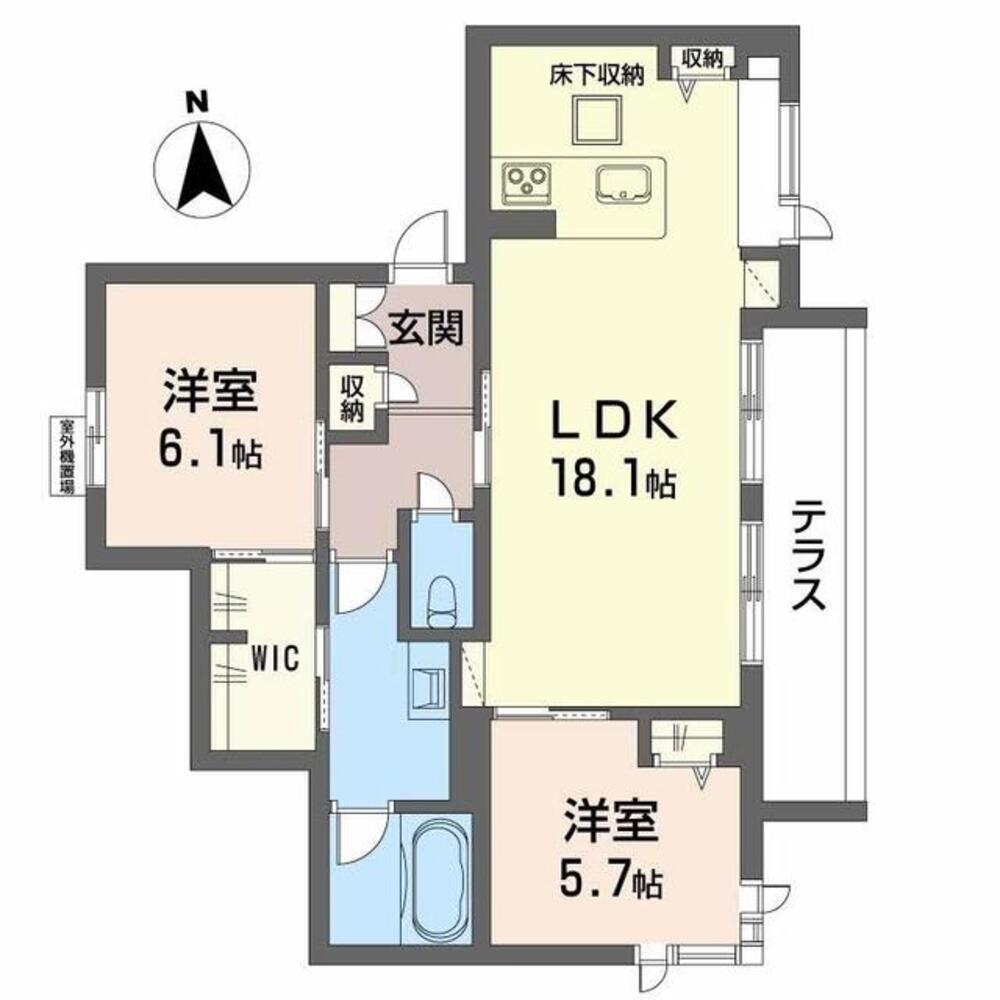 ベレオニシムラII 高知県高知市秦南町1 (12.4万円／2LDK (洋6.1 洋5.7 LDK18.1)／72.88㎡)｜賃貸物件(賃貸マンション・アパート・一戸建て)の住宅情報・お部屋探し ...