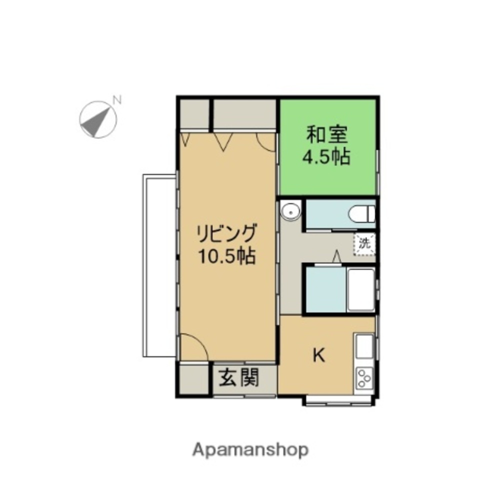 高橋貸家4号棟 栃木県宇都宮市鶴田町 (4.8万円／1LDK (LDK)／44.66㎡)｜賃貸物件(賃貸マンション・アパート・一戸建て)の住宅情報・お部屋探しならYahoo!不動産